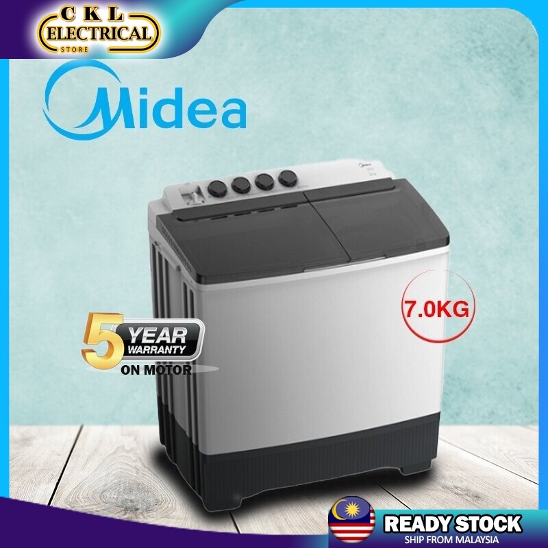 Midea MT100W70 Twin Tub 7.0kg Semi Auto Washing Machine - MT100W70 | Lazada