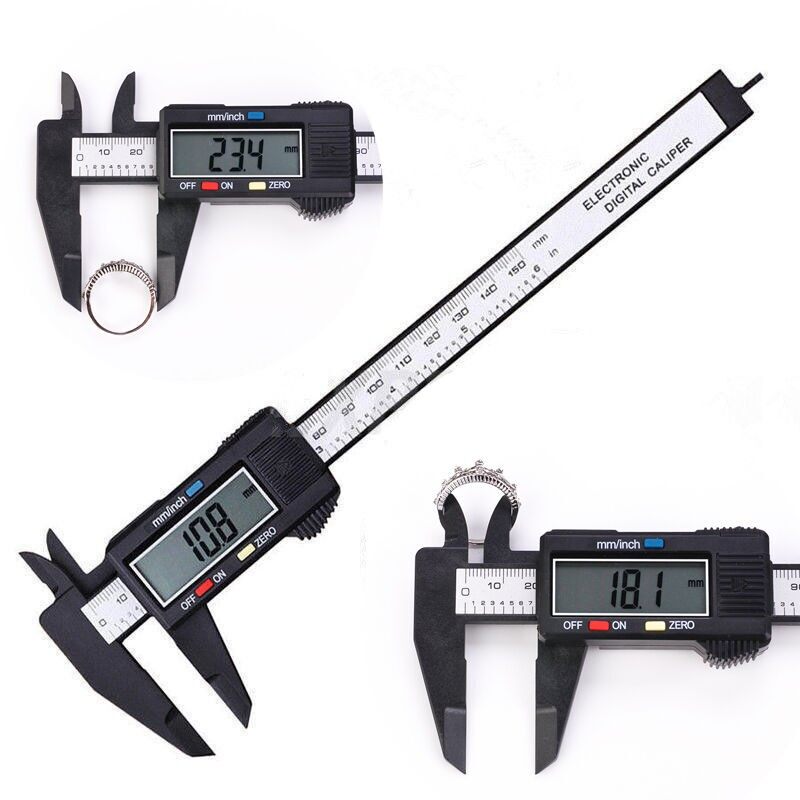 6Inche 150mm LCD Digital Vernier Caliper Micrometer Measure Tool Gauge ...