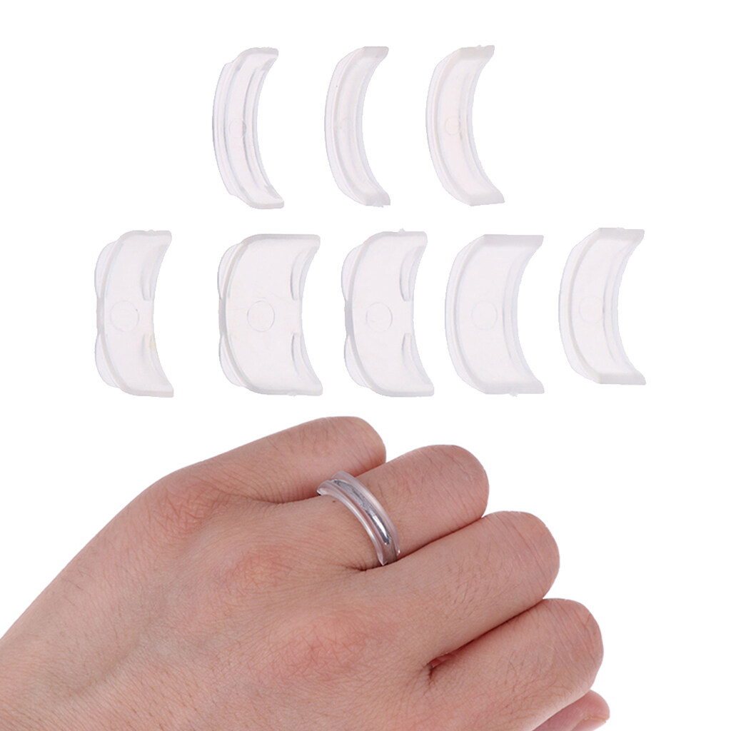 Kloware 8pcs/Set Silicone Ring Size Adjuster 2-10mm for Wedding Ring ...