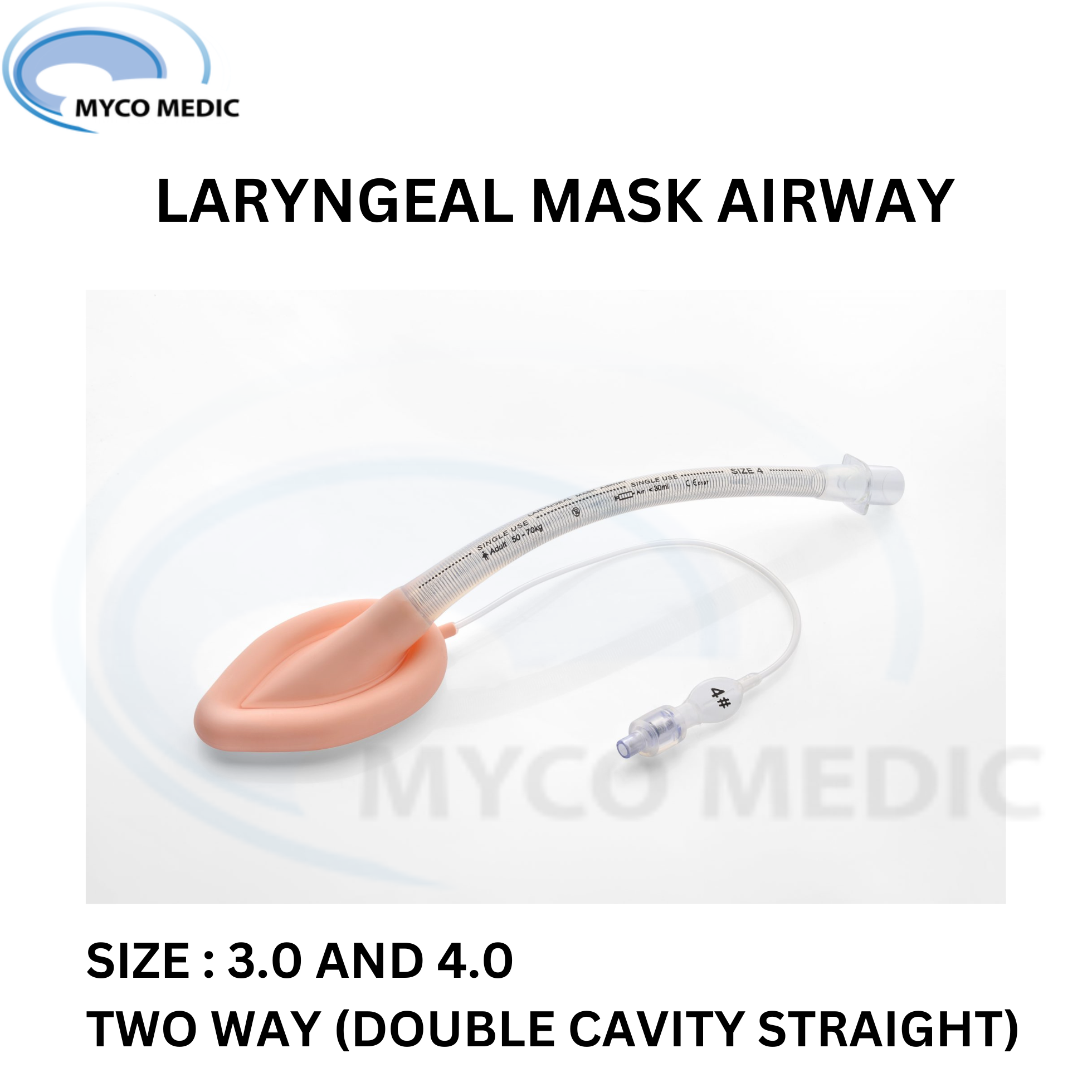 LARYNGEAL MASK AIRWAY I SIZE 3.0 4.0 I SILICONE I TWO WAY I STERILE ...