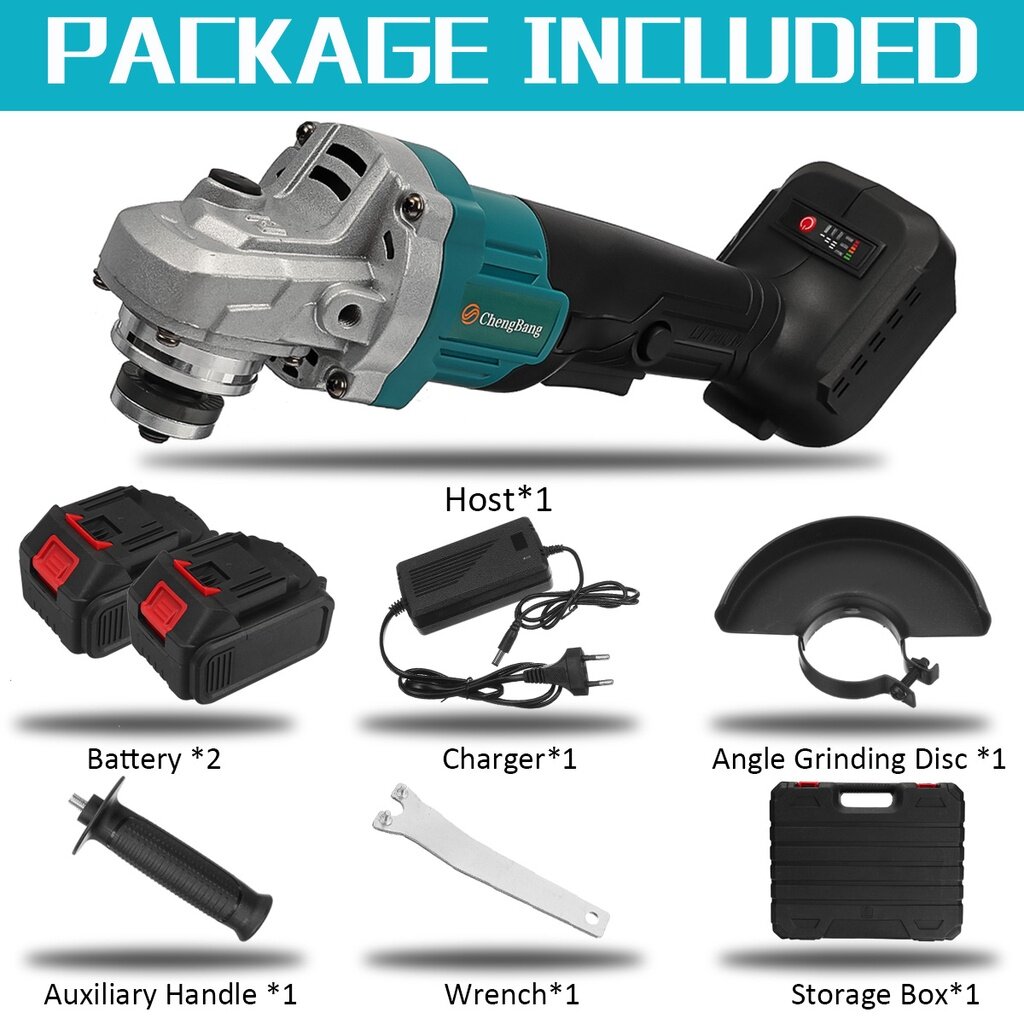 Brushless Electric Angle Grinder Cutting Machine 21V 1/2 Lithium-Ion ...