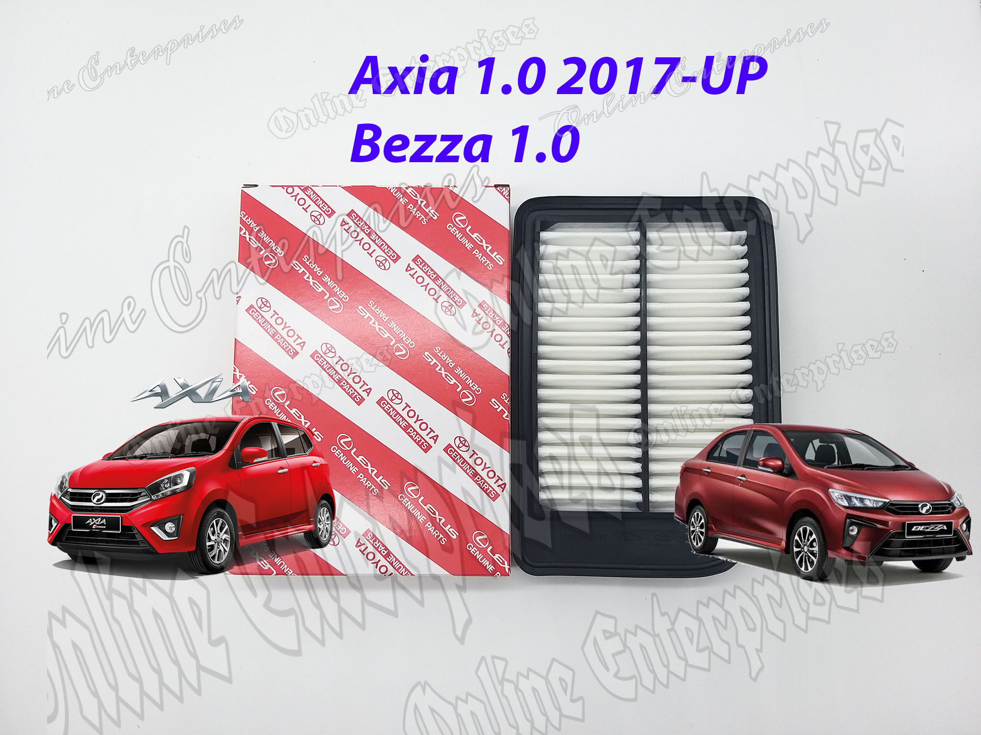 Air Filter Perodua Axia SE 1.0 2017-up Facelift Bezza 1.0 B300 17801 ...