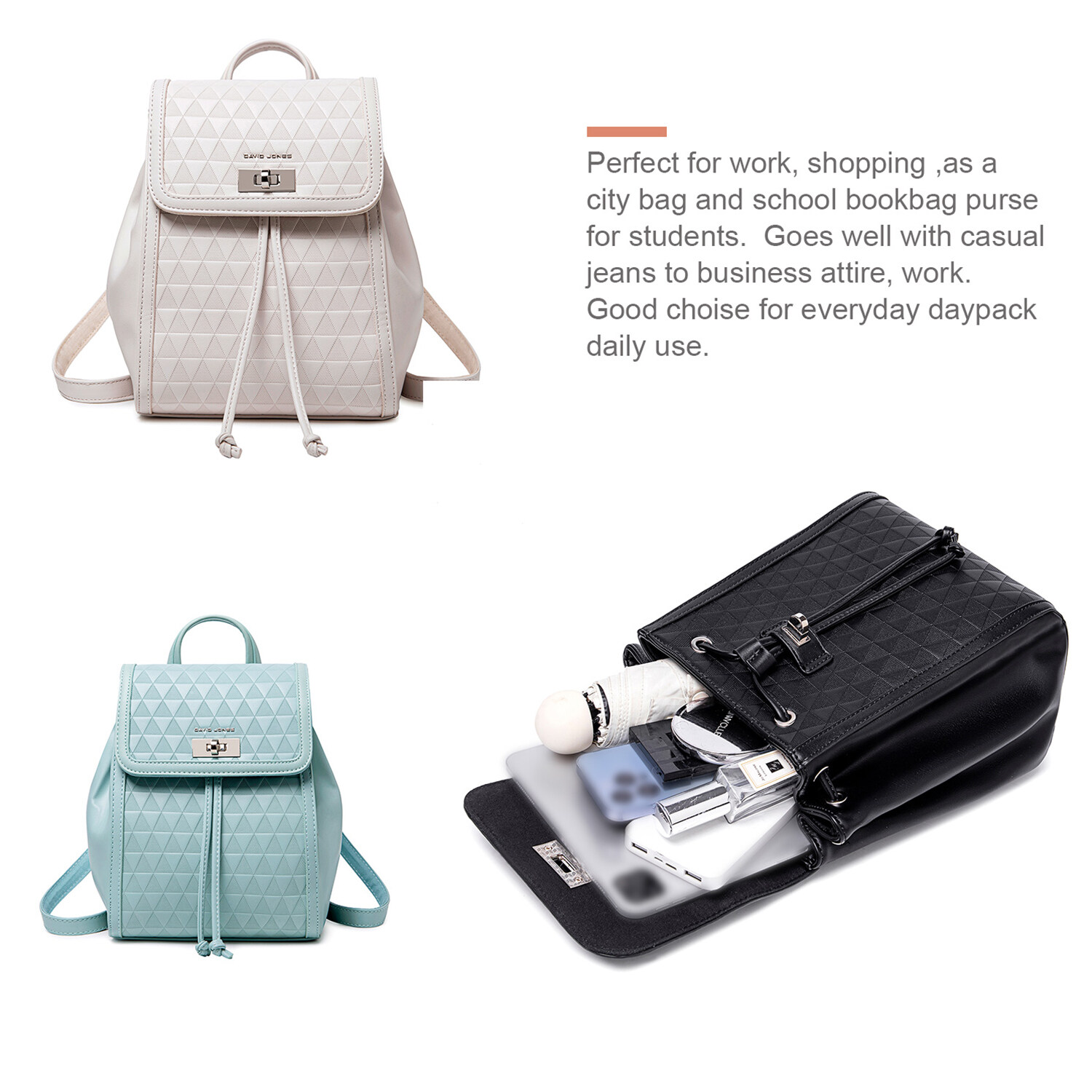 David Jones Paris Backpack For Women Pack Bag Back Pack Bag Small ...