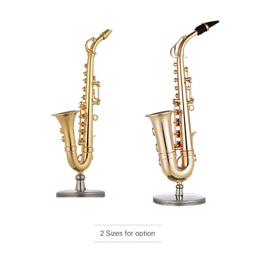 Mini Brass Alto Saxophone Sax Model Exquisite Desktop Musical ...