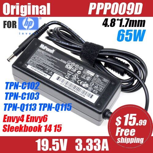 Original PPP009C PPP009D 19.5V 3.33A 65W laptop AC power adapter ...