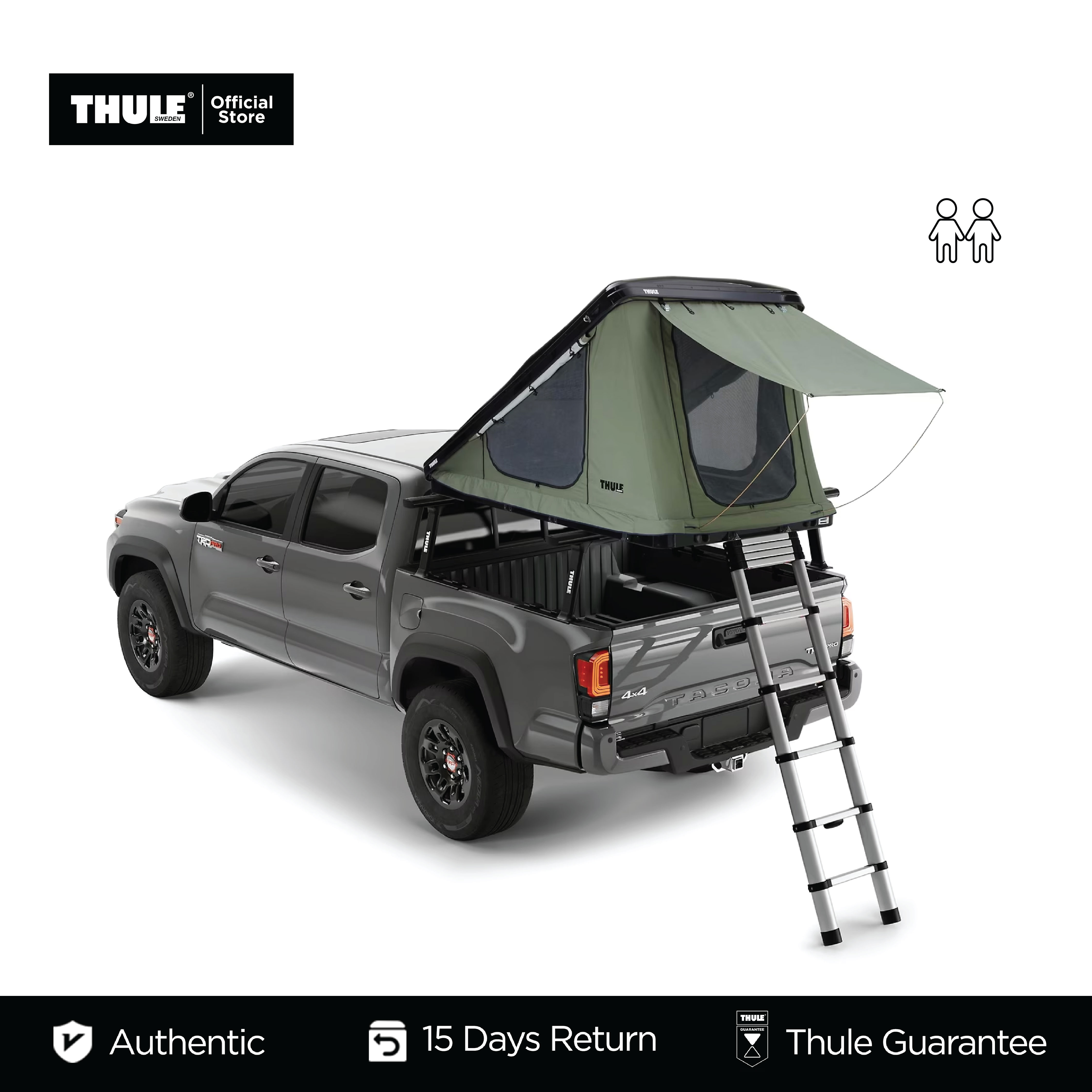 Thule Basin Wedge Hard-shell Rooftop Tent - Rooftop Tent for 2 Person ...