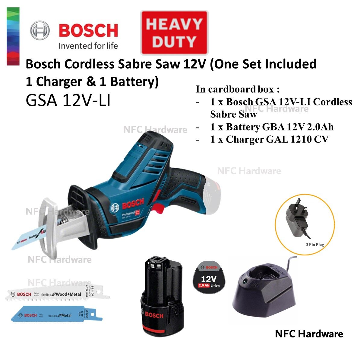 BOSCH GSA 12V-LI Cordless Sabre Saw | Lazada