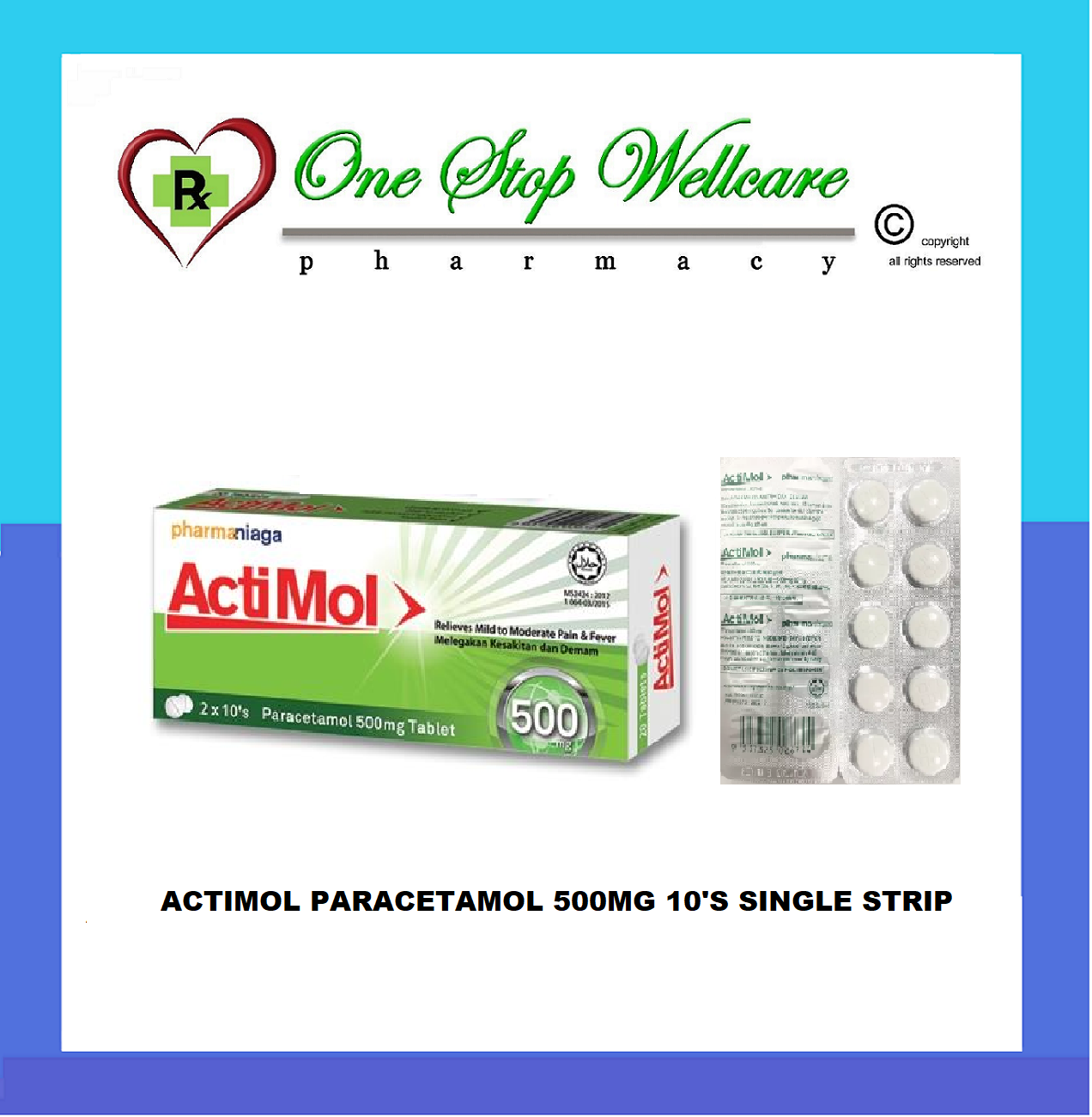 ACTIMOL PARACETAMOL 500MG (EXP:07/2026) / 650MG (EXP:09/2026) | Lazada