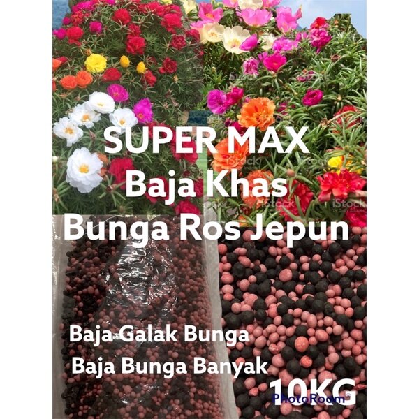 10kg SuperMax Baja Khas Bunga Ros Jepun / 10kg Baja Galak Bunga /Baja ...