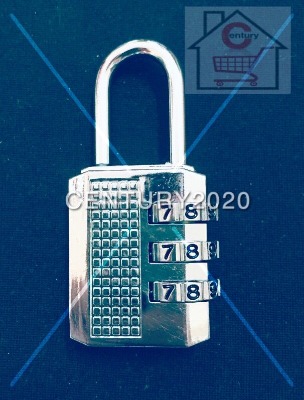 Push Button Padlock 3 Digit Push Numbers Button Combination Pad Lock ...