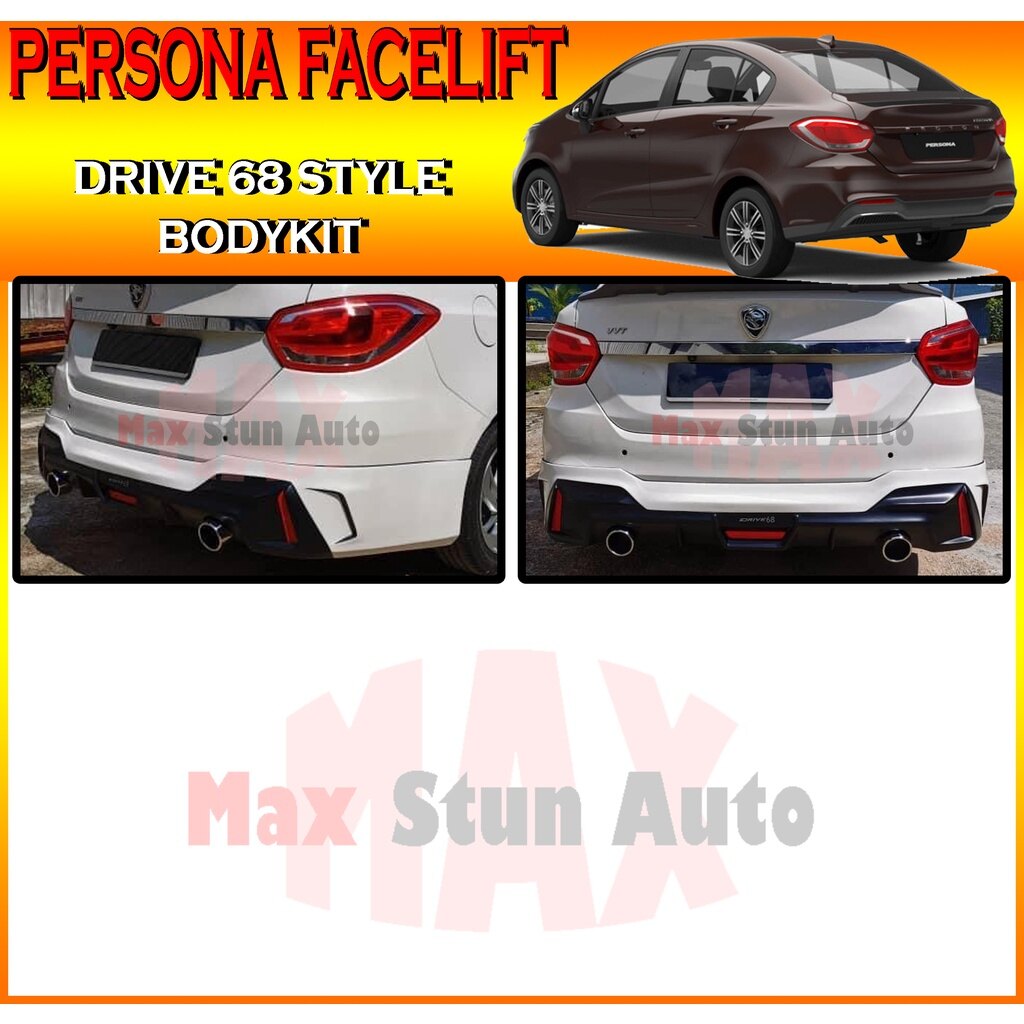 PROTON PERSONA FACELIFT 2019-2022 DRIVE 68 STYLE BODYKIT (D68,68) SKIRT ...