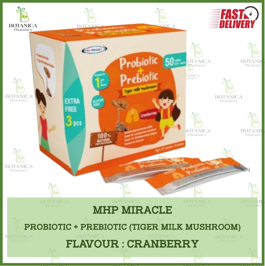 MHP Miracle Probiotic + Prebiotic Tiger Milk Mushroom 15's + 3s 益生菌+益生元 ...