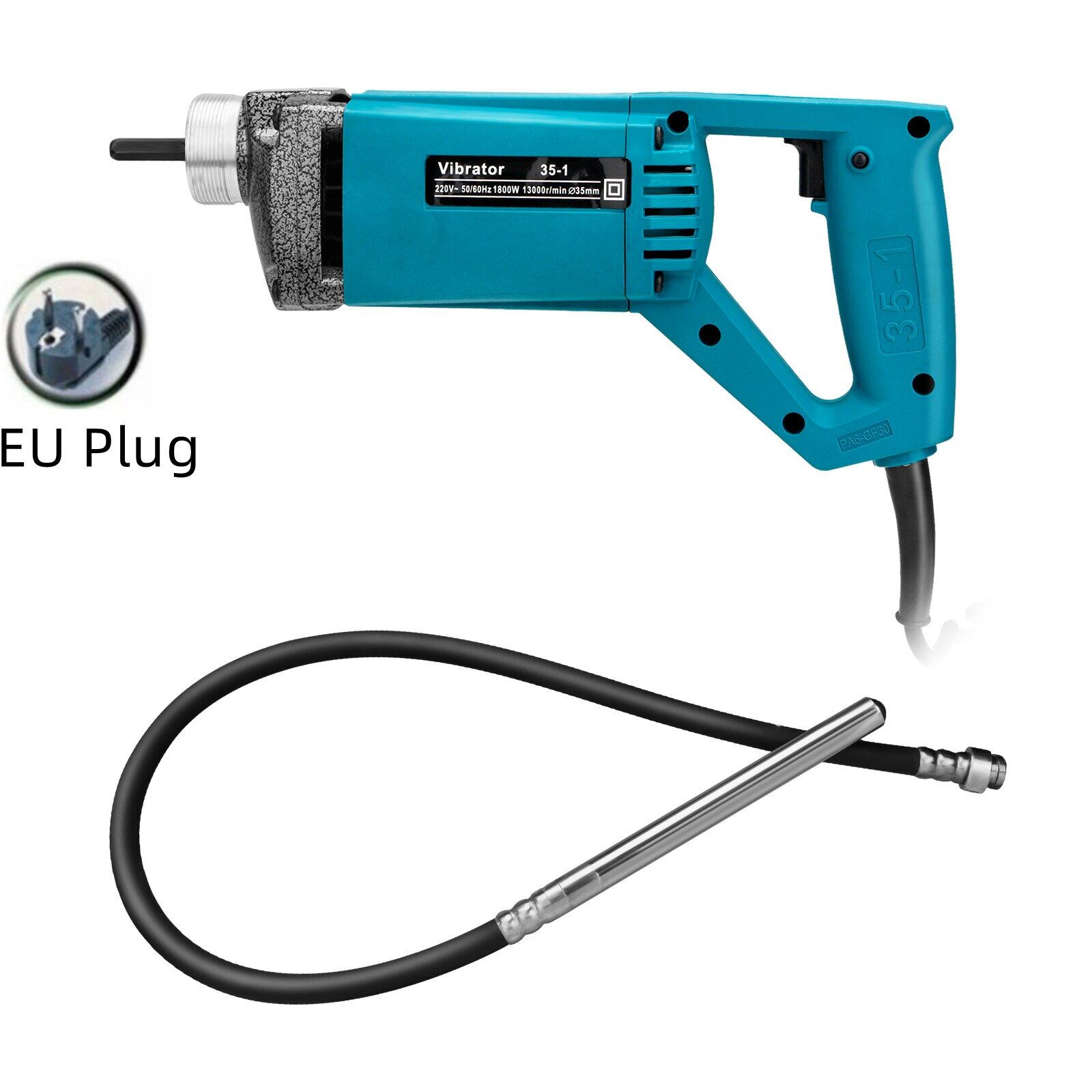 1300W Electric Concrete Vibrator Electric Portable Cement Mixer With 2M ...