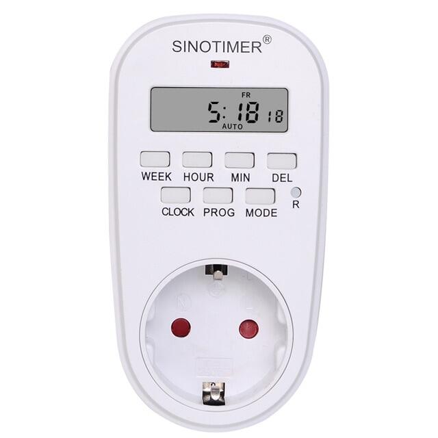 Il Plug Outlet Electric Digital Time Control 7 Day Weekly Programmable Plug-in Timer Switch Wall ...