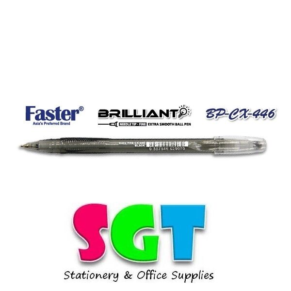 FASTER CX-446 Brilliant Ball Pen Needle Tip (Black / Blue / Red) - 1 ...