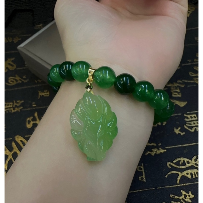 nine tailed fox jade stone over all good luck charm bracelet | Lazada PH