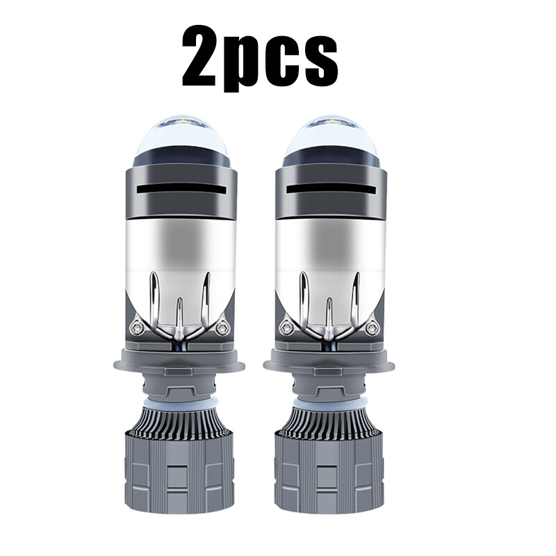Dual Color 100W H4 Car LED Mini Projector Lens Automobles Light Bulb ...