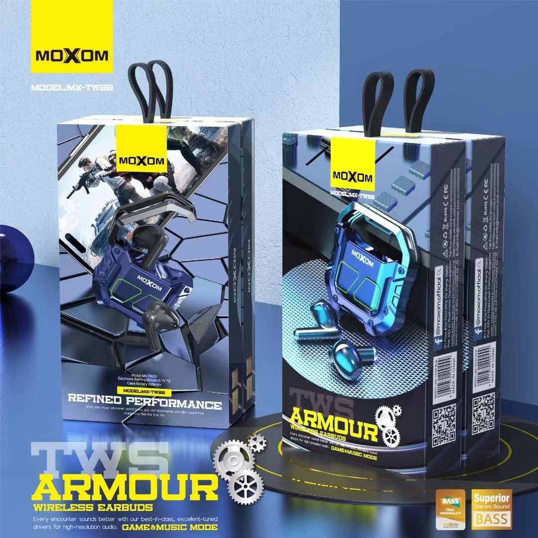 Moxom MX-TW22 TWS Armour Wireless Bluetooth Earbuds Earphone Handfree ...