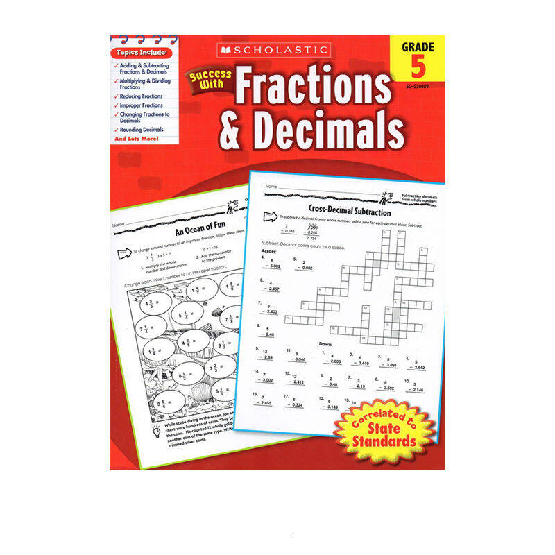 Scholastic Success with fractions decimals grade 5 primary school ...