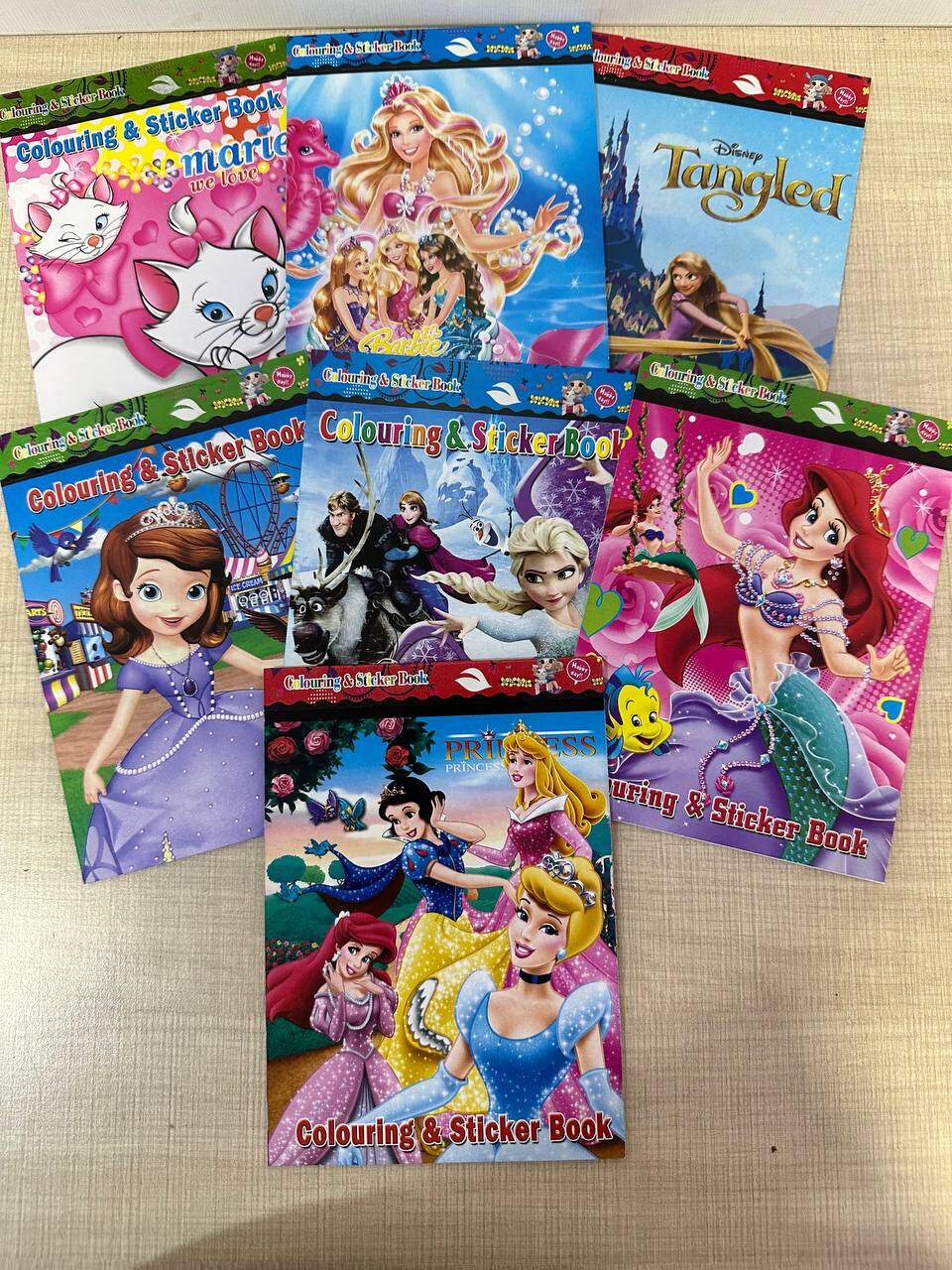 Buku Warna Cartoon Buku Sticker Colouring Sticker Books 16 Pages Hari