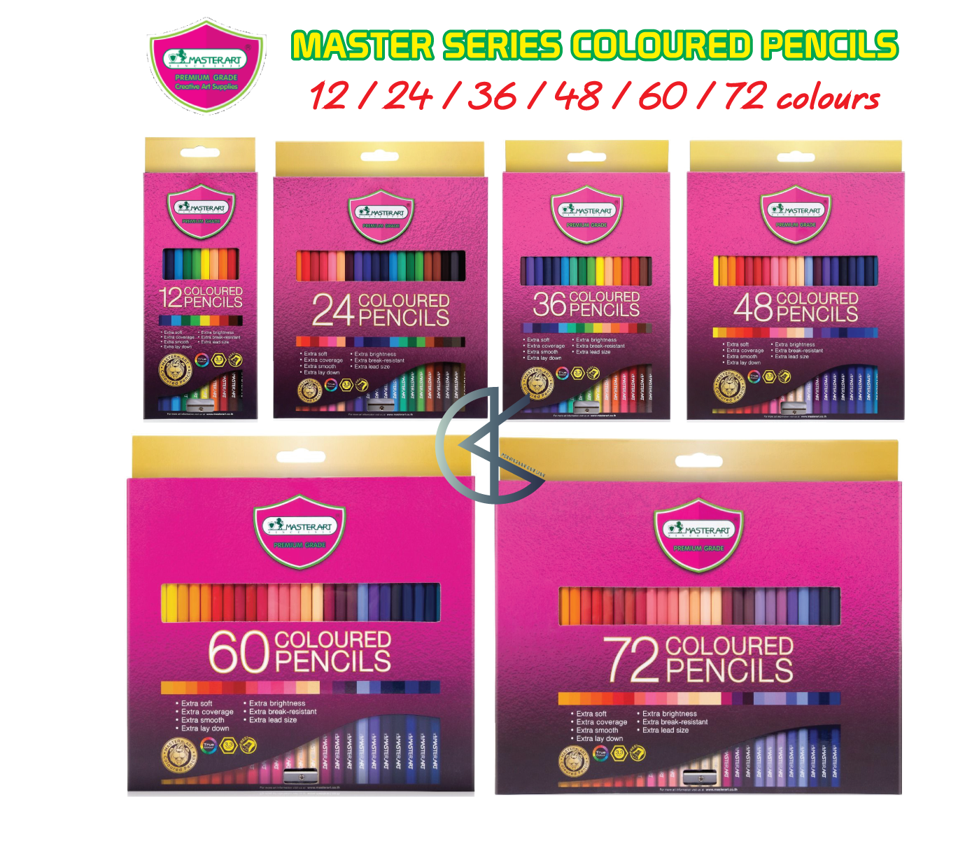 Masterart 12 / 24 / 36 / 48 / 60 / 72 Color Pencil Master Art Colour ...