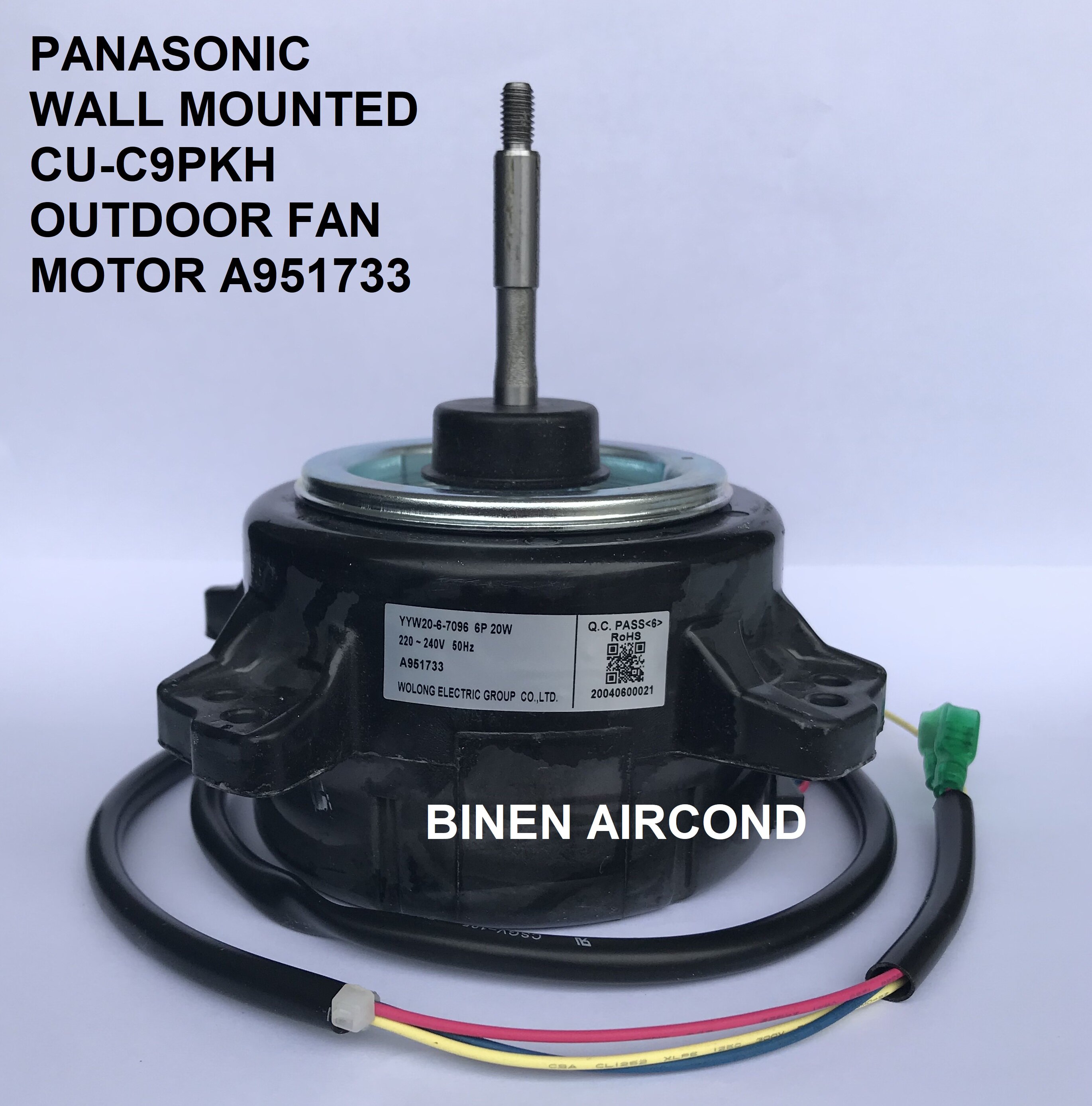 [ORIGINAL/GENUINE] PANASONIC AIRCOND CU-C9PKH/KC9QKH OUTDOOR FAN MOTOR ...