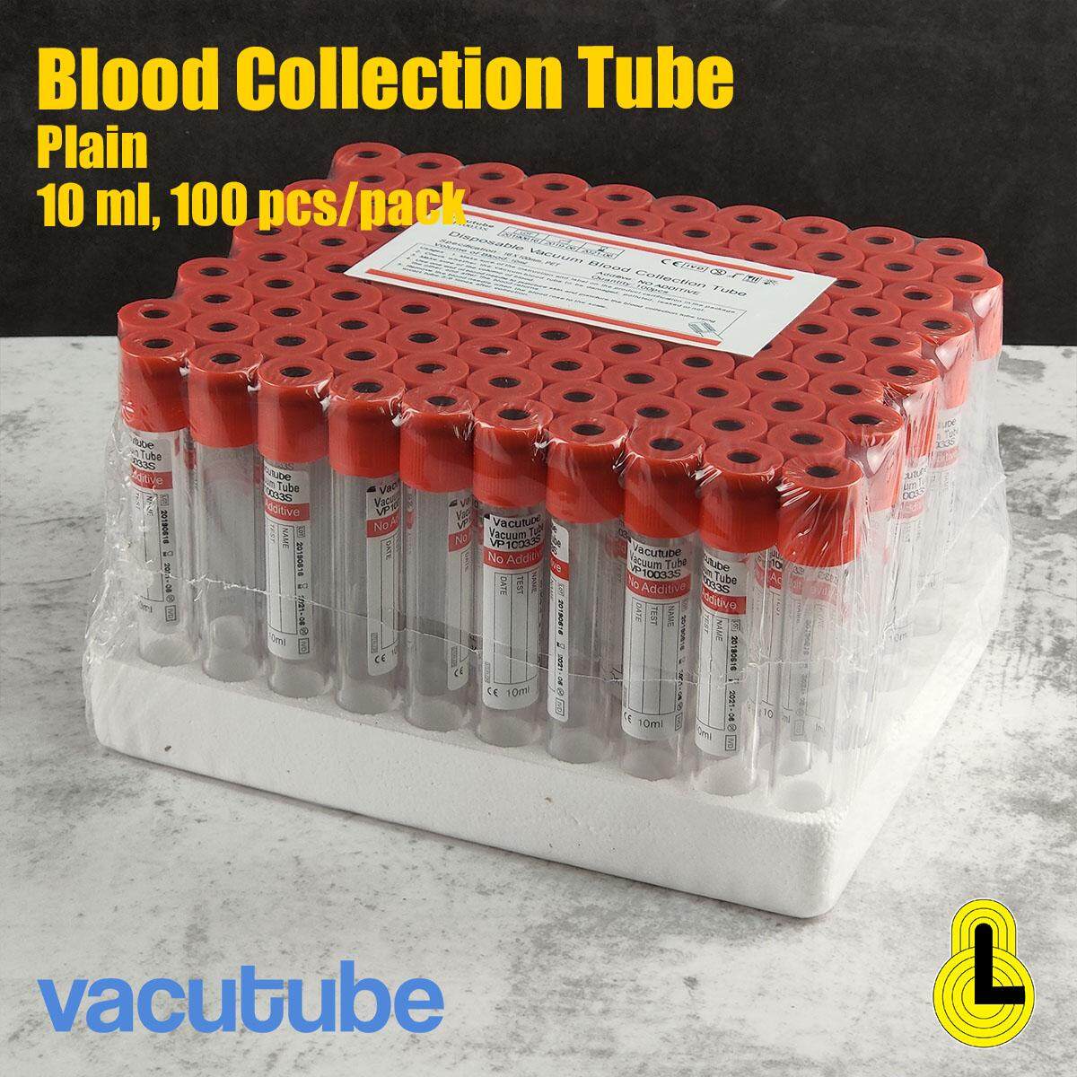 Plain Tube Vacuum Blood Collection Tube, 100 pcs/pack | Lazada