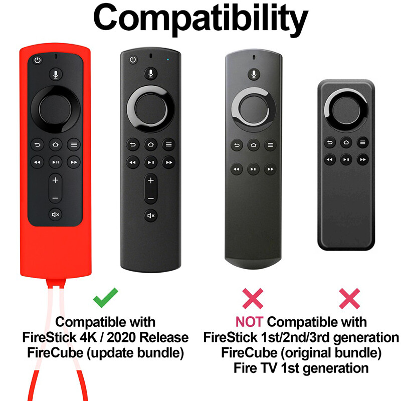 Firestick Remote Cover, Anti Slip Shockproof Silicone Protective Cover ...
