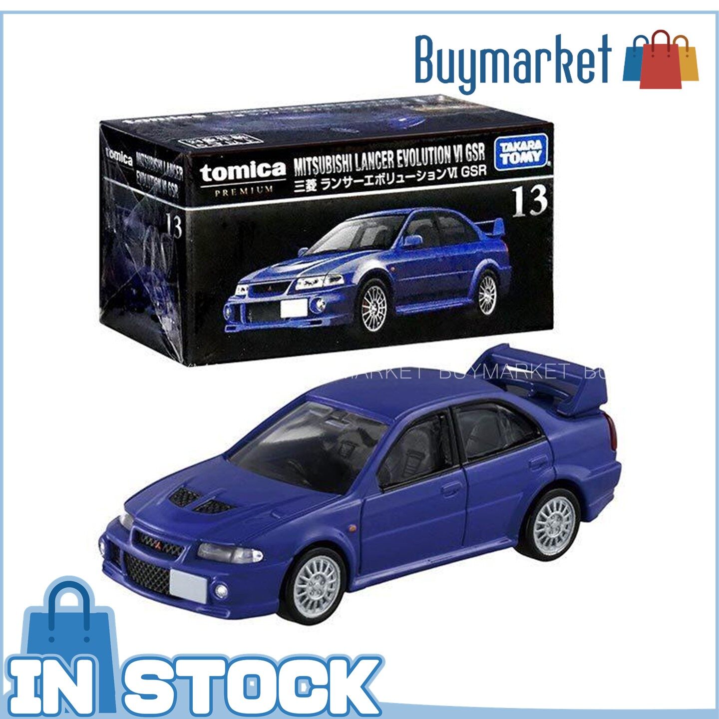[ของแท้] Takara Tomy Tomica Premium Diecast Car - No.13 Mitsu Bishi Lancer EVO 6 GSR | Lazada.co.th