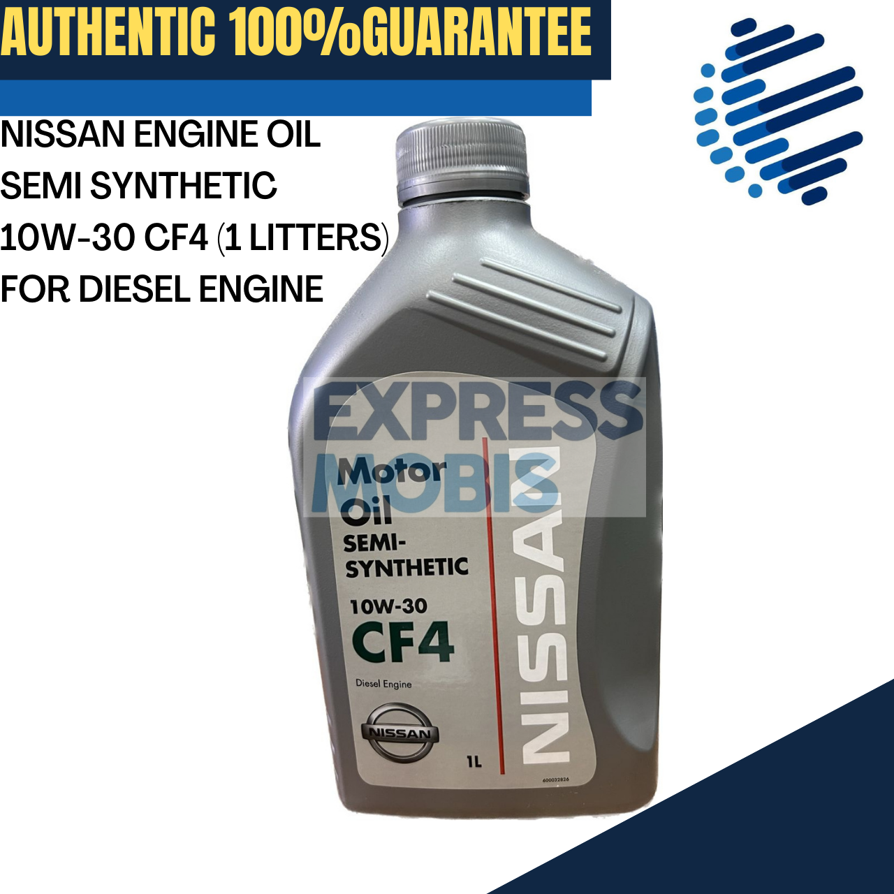 100% ORIGINAL NISSAN ENGINE OIL SEMI SYNTHETIC 10W-30 CF4 ( 1LITERS ...