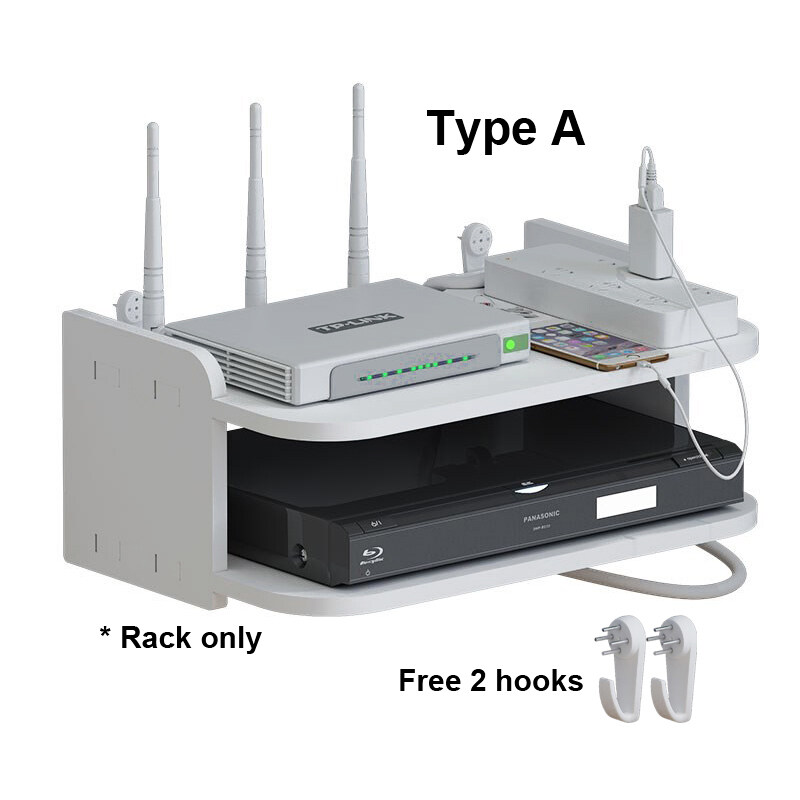 Router rack TV box Rack Set-Top Box Storage Shelf Wall Modem Holder ...