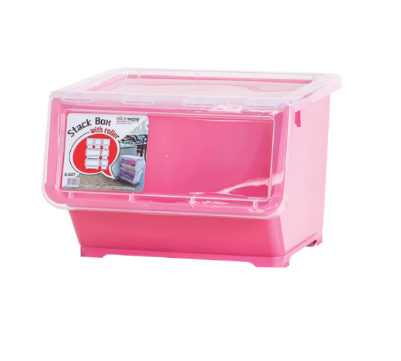 ELIANWARE 32 LTR STACKABLE STORAGE BOX WITH ROLLER | Lazada