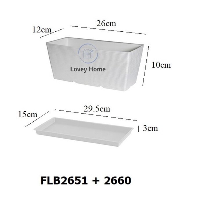 Felton Planter Box Plastic Flower Pot Plant Outdoor Garden Pasu Bunga ...