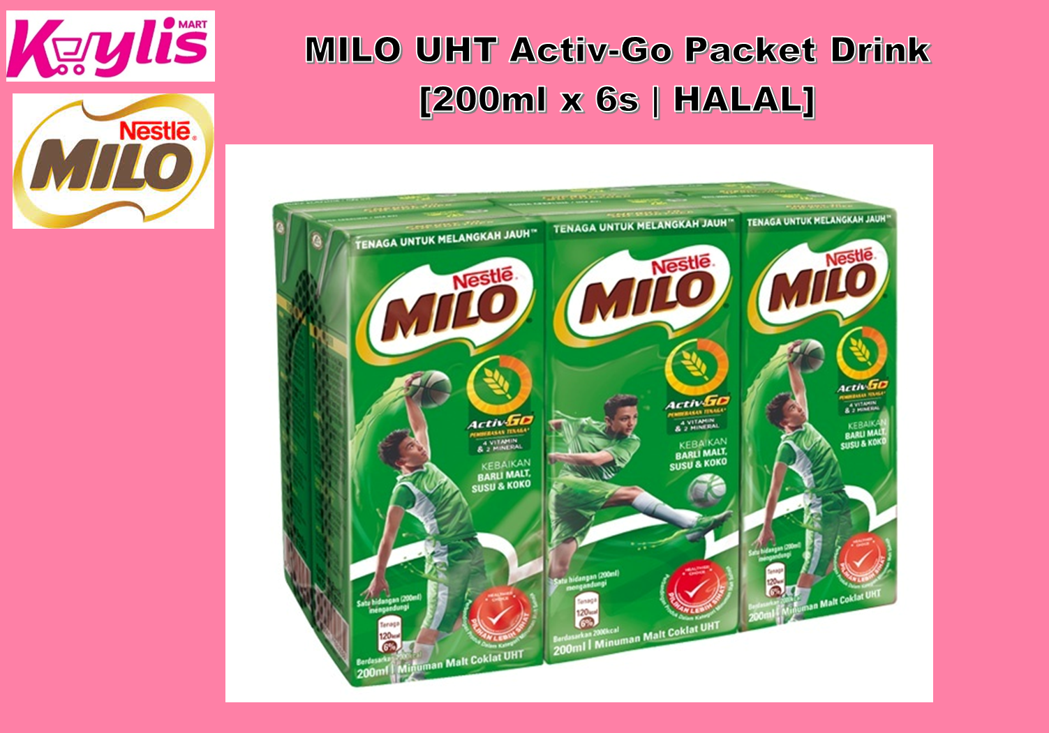 MILO UHT Activ-Go Packet Drink [200ml x 6s | HALAL] | Lazada