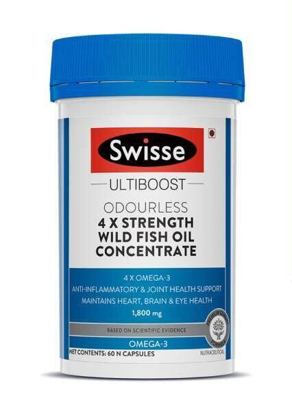 Swisse Ultiboost 4 X Strength Omega-3 Odourless Wild Fish Oil 1800mg ...