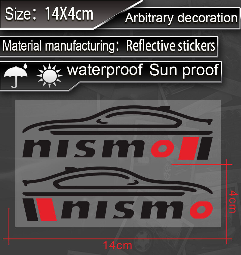 NT| 1Pcs Car Rearview Mirror Stickers Reflective Decal Strips Suitable ...