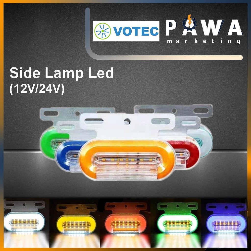 Pawa Votec Side Lamp Led 12V 24V Cheap / Murah Lampu Tepi Led Lori ...