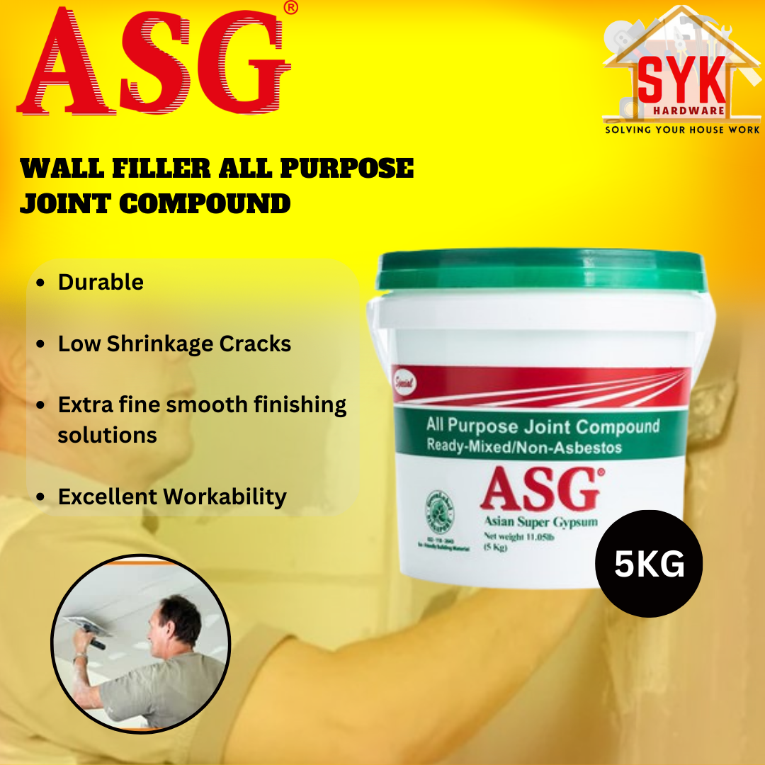 SYK ASG Wall Filler All Purpose Joint Compound Plaster Ready Mixed Wall ...