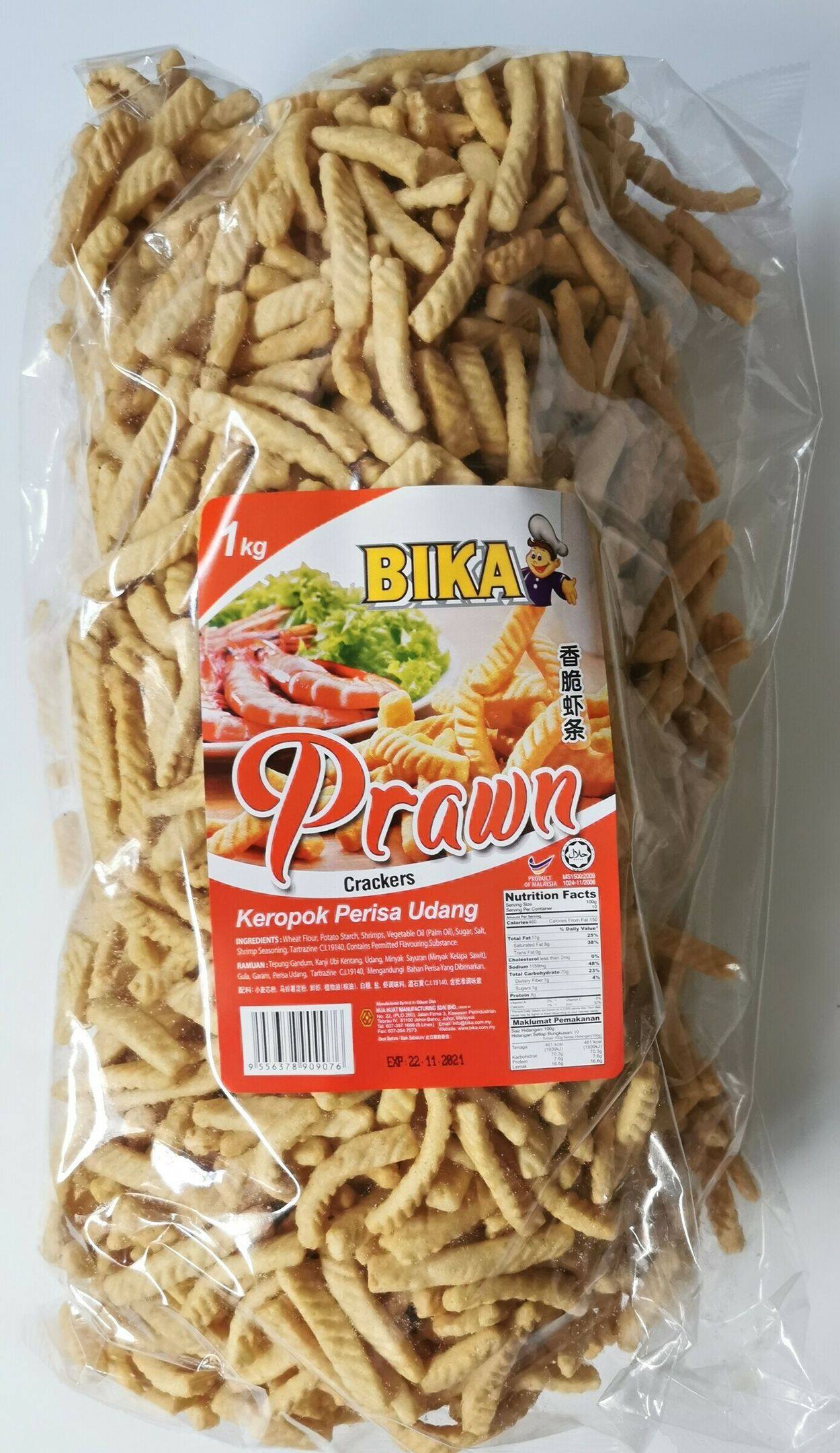 Bika Keropok Crackers (Udang Prawn / Sotong Cuttlefish / Seafood) - 500g | Lazada