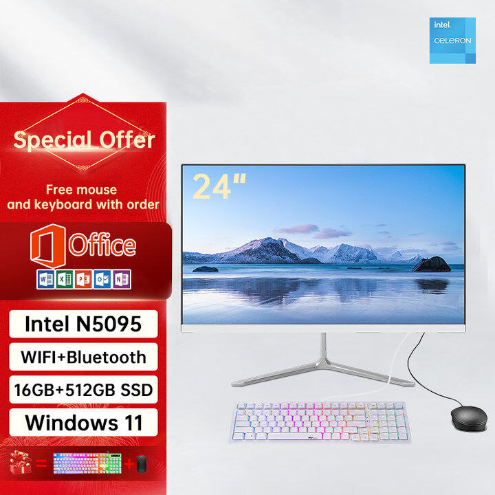 BEEX All In One PC 24 Inch Intel N5095 16GB RAM 512GB SSD Desktop ...
