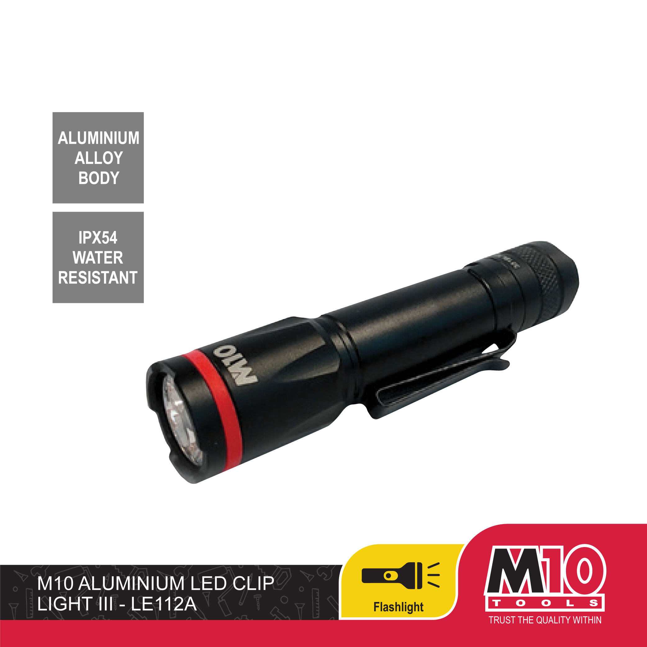 M10 Aluminium LED Clip Light III - LE 112 A - Flashlight / Torch Light ...
