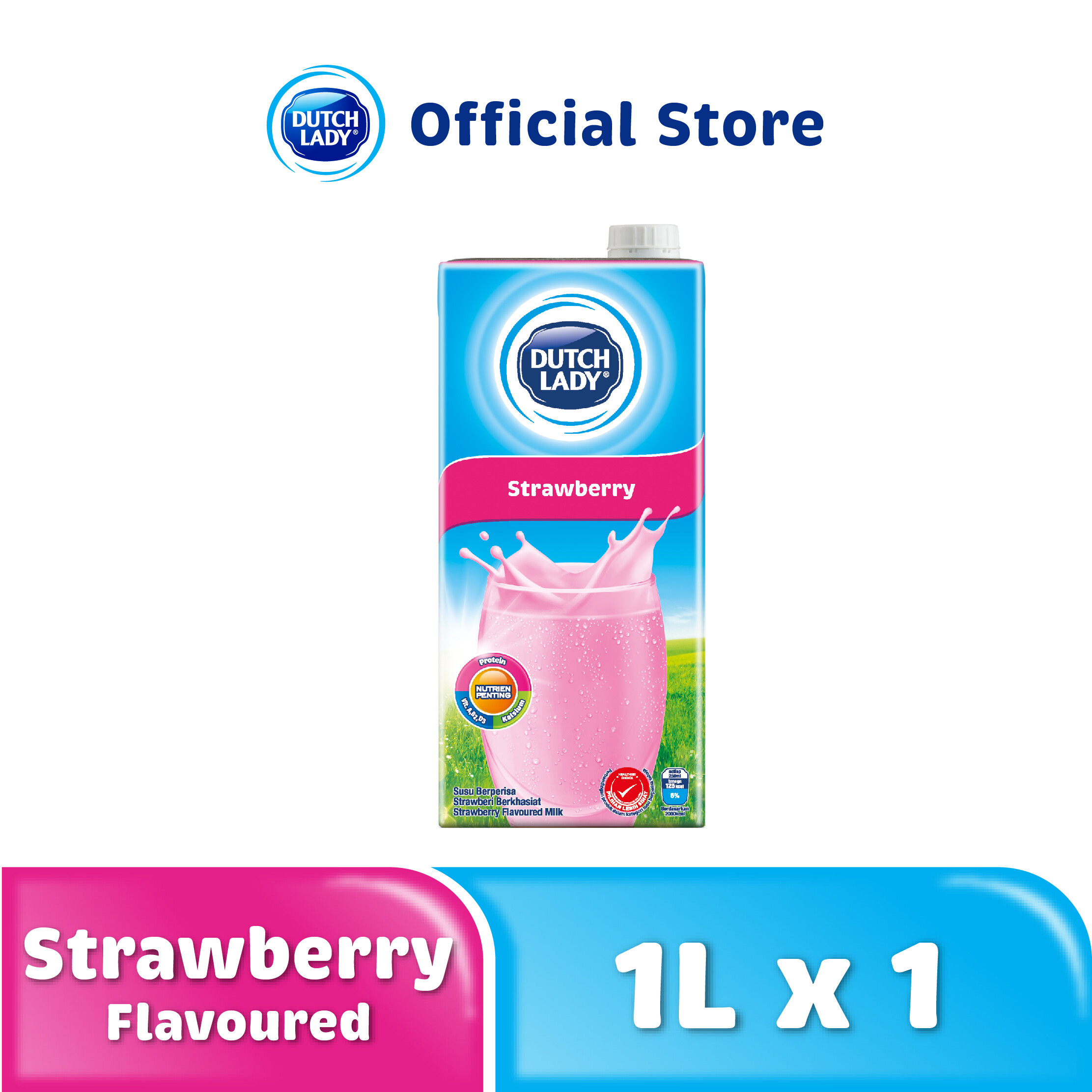 Dutch Lady UHT Milk - STRAWBERRY (1L) | Lazada