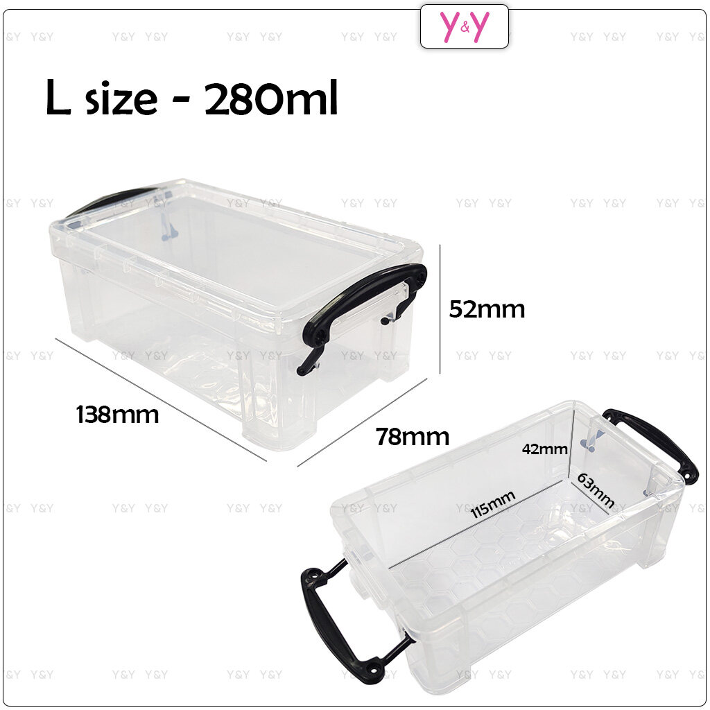 Y&Y Eco Milky Transparent Plastic Storage Box / Small Spice Container ...