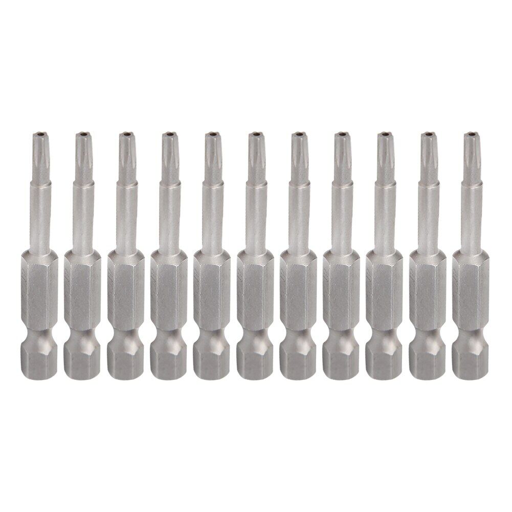 10Pcs 50Mm 1/4นิ้ว Hex Shank T10 T15 T20 T25 T27 T30 T40แม่เหล็ก Star ...