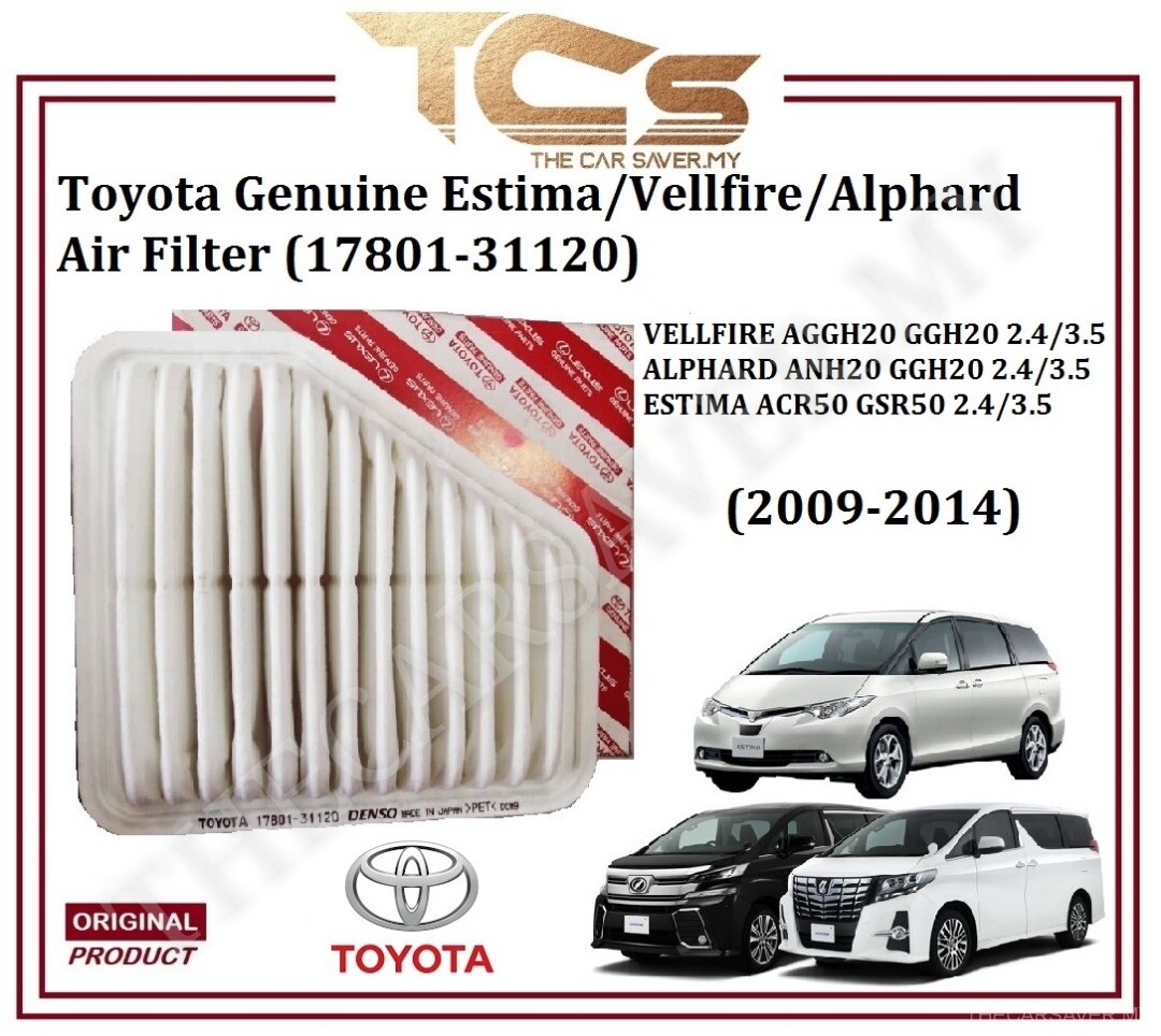 TOYOTA GENUINE ESTIMA/VELLFIRE/ALPHARD AIR FILTER (17801-31120) | Lazada