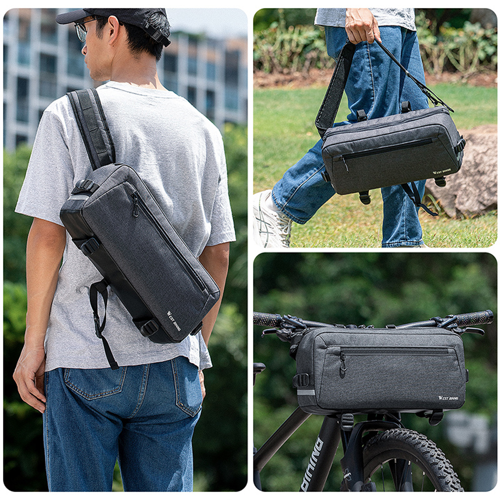 TOMSHOO Practical Bicycle Bag Multifunctional Bike Bag Large Capacity ...