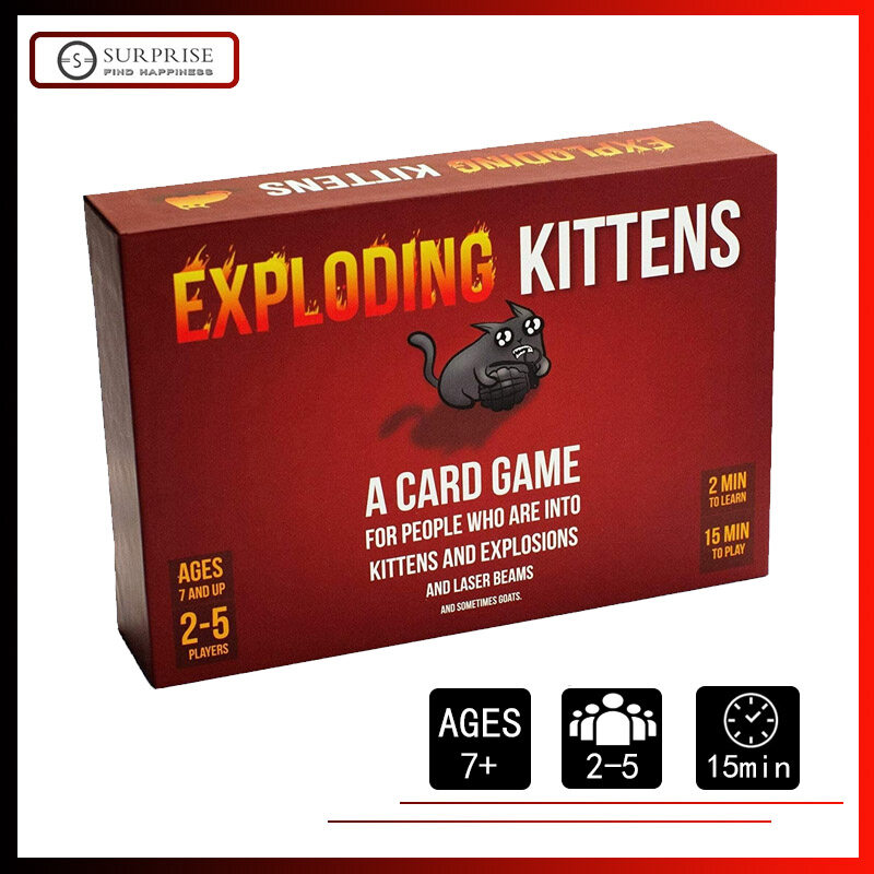 【Ready Stock】Card Game ：Exploding Kittens Toys Games About Kittens and Expansion and Sometimes ...
