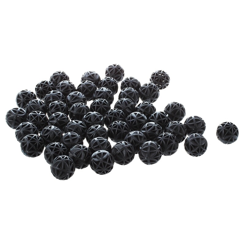 100 Pcs 18mm Diameter Black Bio Balls for Aquarium Pond Filter ...