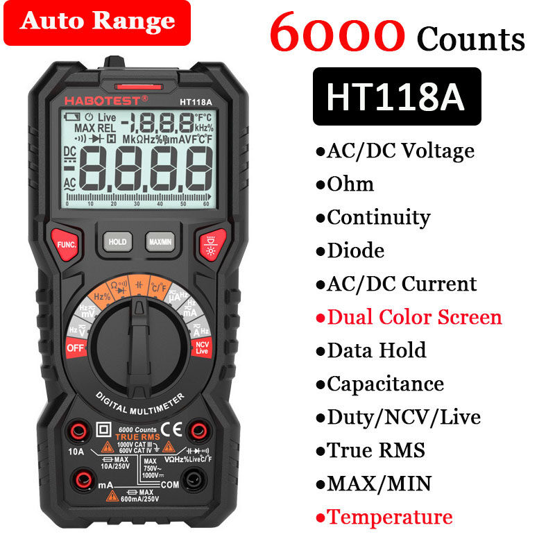 Professional Digital Multimeter Electrician High Precision Automatic ...