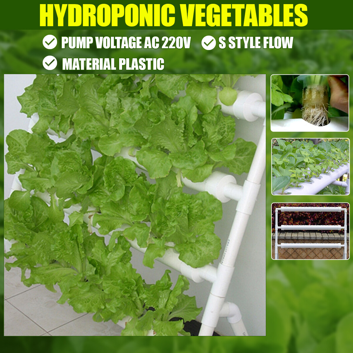 98x50x96cm】Hydroponic Set Plant Grow Kit 36 Sites Vegetable Planting ...